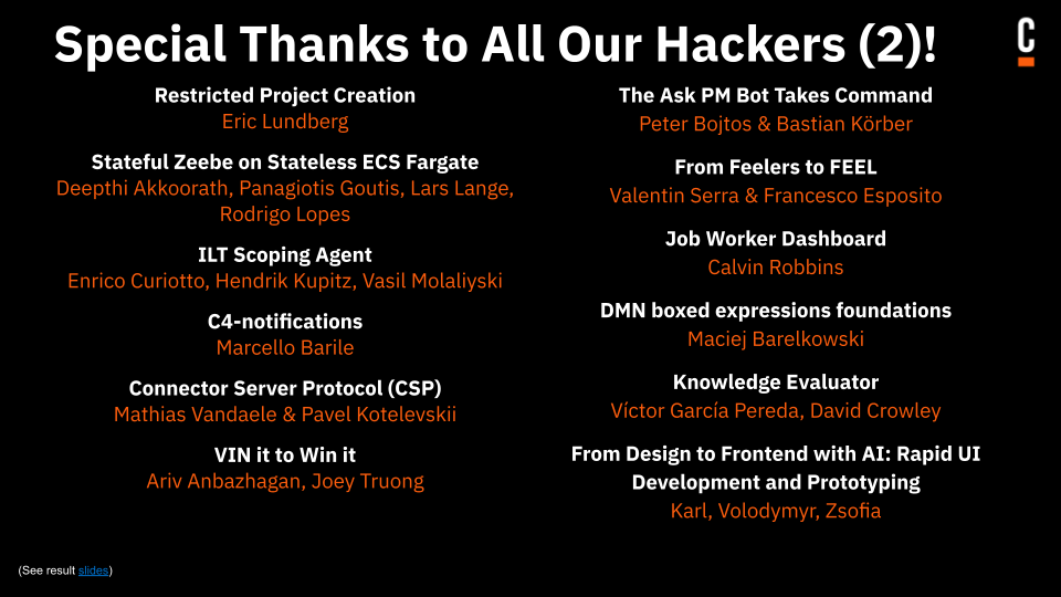 Highlights from Camunda August Hackdays 2025 | Camunda